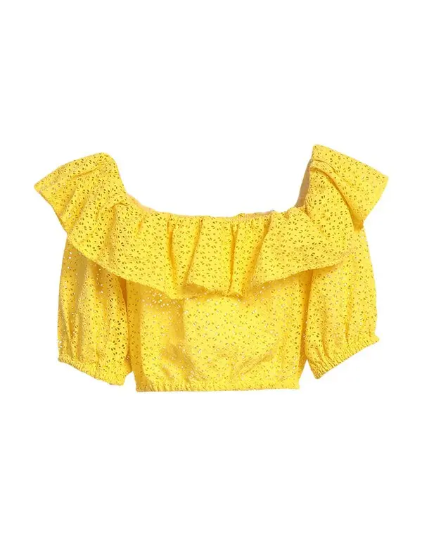 P.a.r.o.s.h Broderie Anglaise Off-the-shoulder Top - Yellow