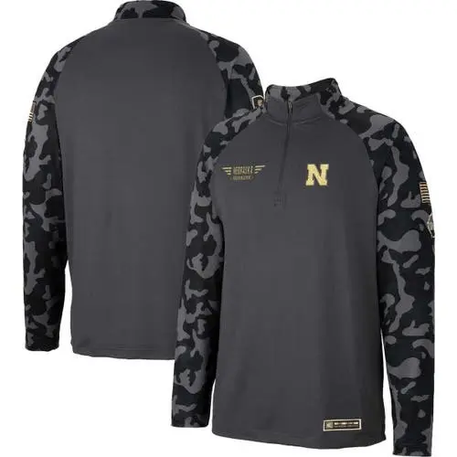 COLOSSEUM Nebraska Huskers Oht Military Appreciation Raglan Quarter-zip Jacket