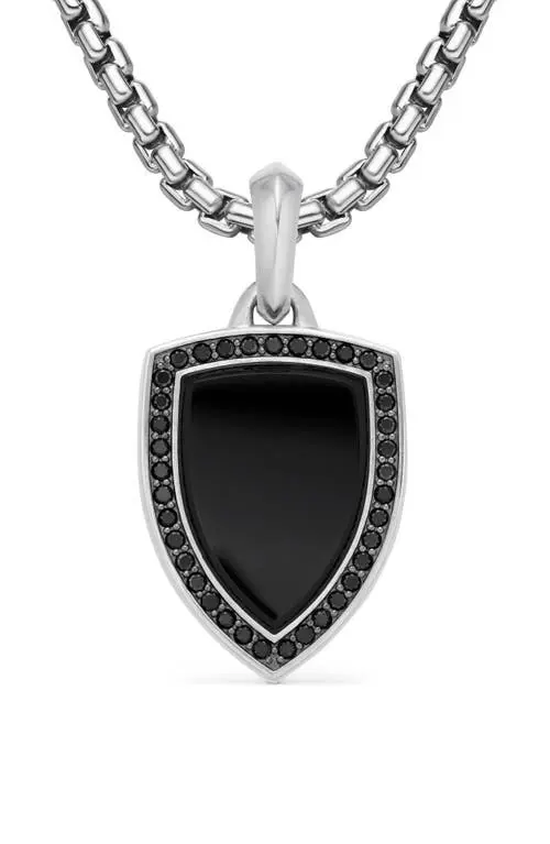 David Yurman Shield Amulet - Sterling Silver/ Black Onyx