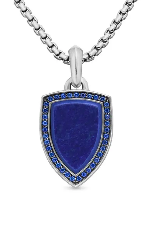 David Yurman Shield Amulet - Sterling Silver/sapphires