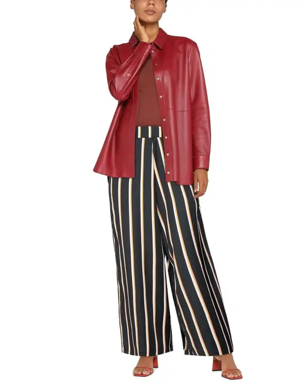 MARC ELLIS Striped Wide-leg Pants