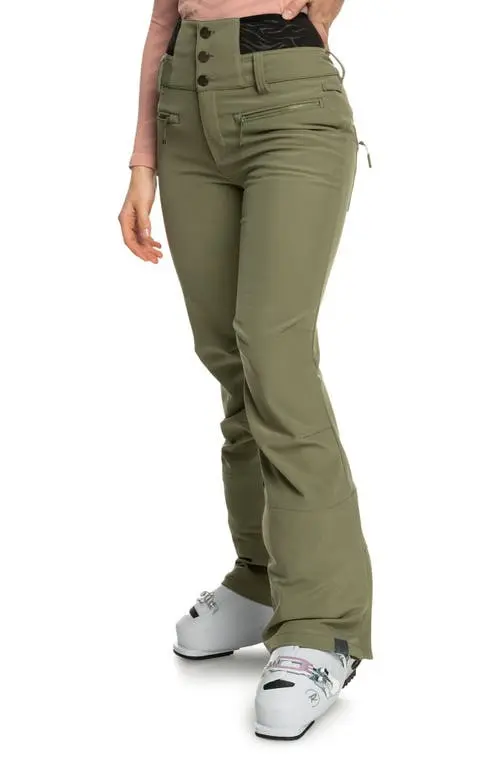 Roxy Waterproof Shell Snow Pants - Deep Lichen Green