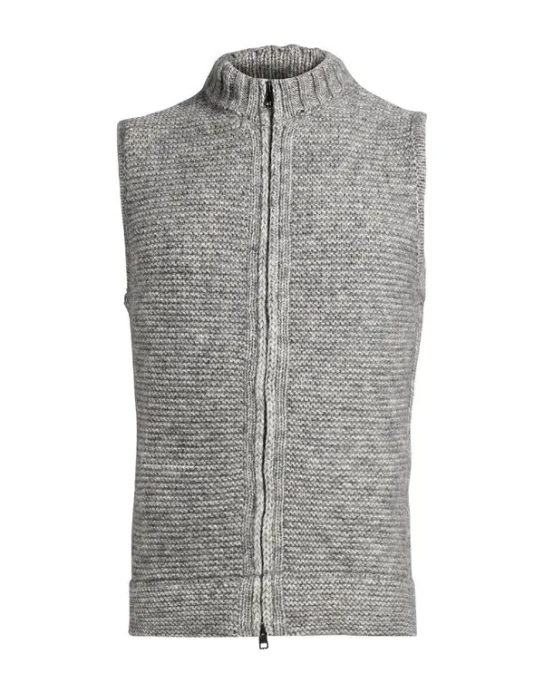 ZANONE Cotton, Alpaca Wool, And Wool Vest - Grey