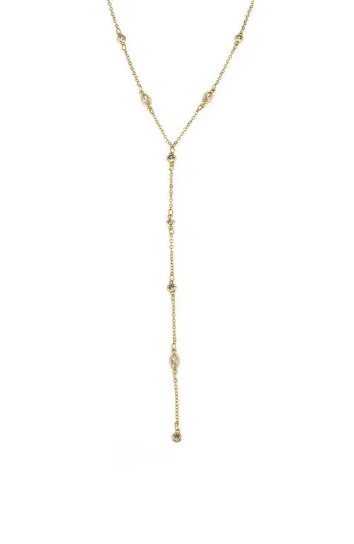 Ettika Cubic Zirconia Y-necklace - Gold