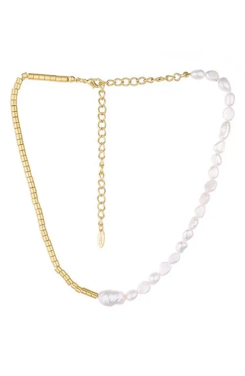 Ettika Freshwater Pearl Necklace - Gold