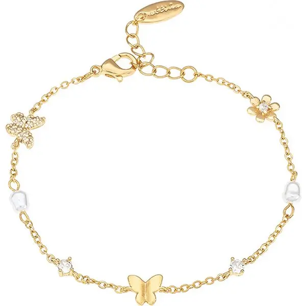 Ettika Butterfly Station Bracelet - Gold