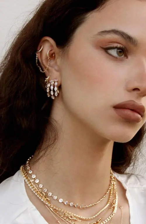 Ettika Crystal Huggie Earrings