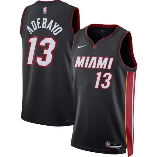 Nike Bam Adebayo Miami Heat Icon Edition Swingman Jersey - Black