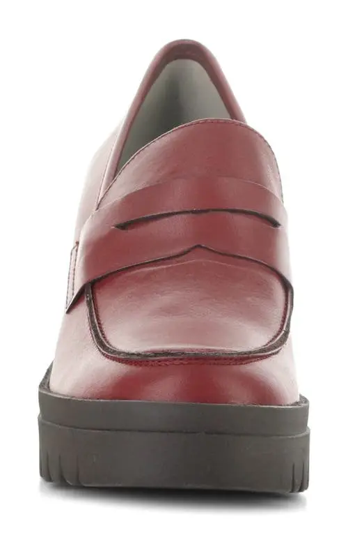 Fly London Toky Platform Loafer - Rust/dark Brown