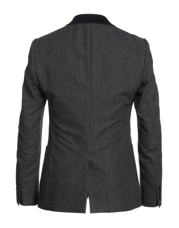 Dolce & Gabbana Single-breasted Striped Flannel Blazer With Velvet Trims