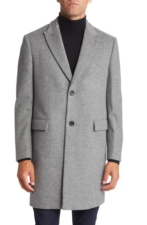 Cardinal Of Canada Sutton Wool Overcoat - Light Grey