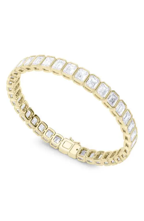 HAUTECARAT Emerald-cut Lab-created Diamond Tennis Bracelet - 18k Yellow Gold