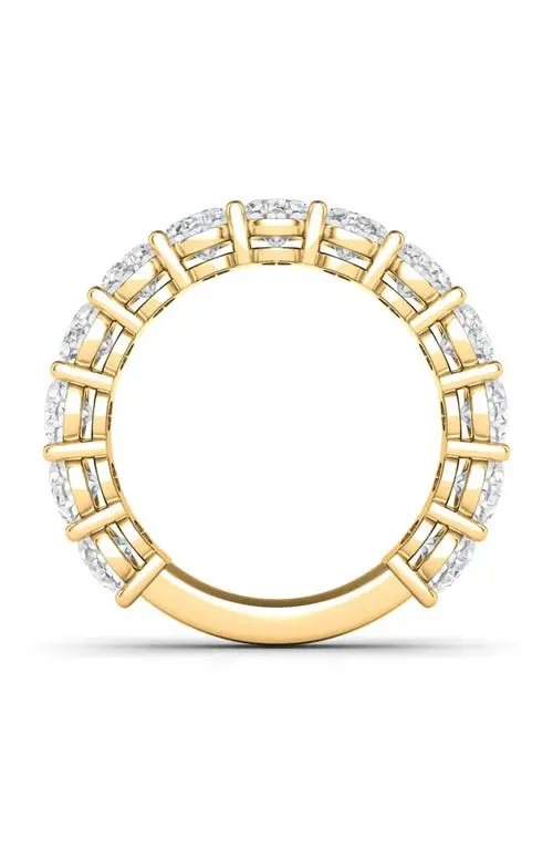 HAUTECARAT 18k Gold 3/4 Oval Cut Lab-created Diamond Eternity Ring - 18k Yellow Gold