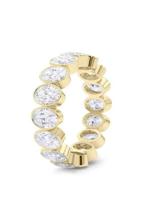 HAUTECARAT Oval Cut Lab-created Diamond Eternity Ring - Yellow Gold