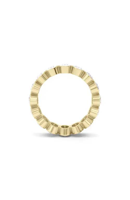 HAUTECARAT Oval Cut Lab-created Diamond Eternity Ring - Yellow Gold