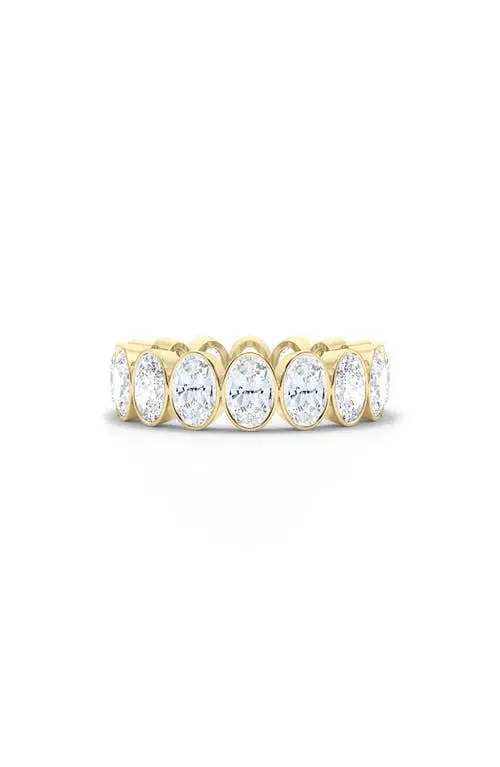 HAUTECARAT Oval Cut Lab-created Diamond Eternity Ring - Yellow Gold