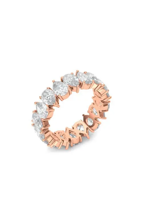 HAUTECARAT Pear Lab Created Diamond Eternity Ring - Rose Gold