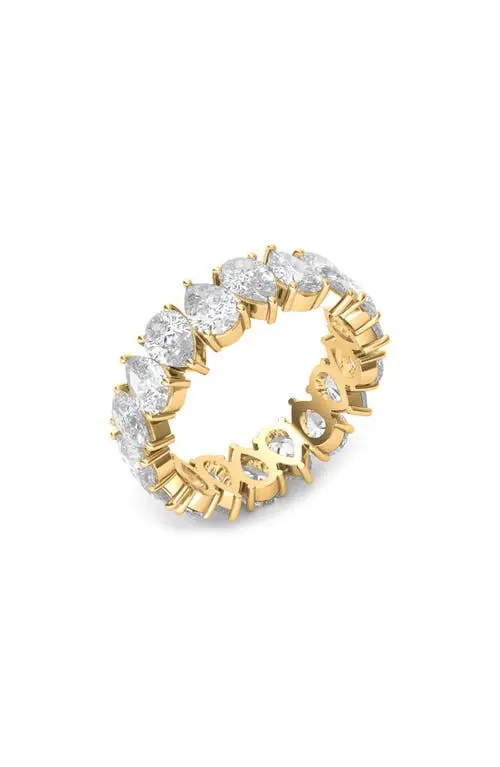 HAUTECARAT Pear Lab Created Diamond Eternity Ring - Yellow Gold