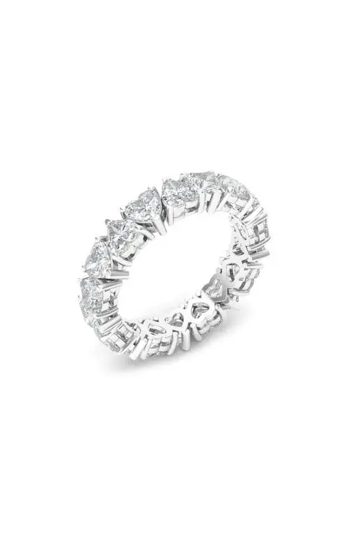 HAUTECARAT Alternating Hearts Lab-created Diamond Eternity Ring - White Gold