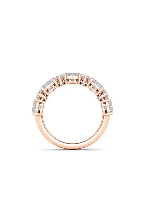 HAUTECARAT Alternating Hearts Lab Created Diamond Eternity Ring - 18k Rose Gold