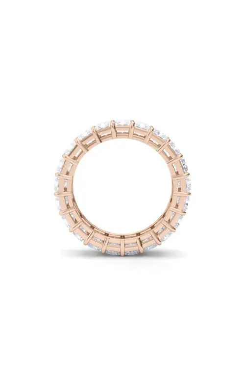 HAUTECARAT Radiant Cut Lab Created Diamond Eternity Ring - 18k Rose Gold