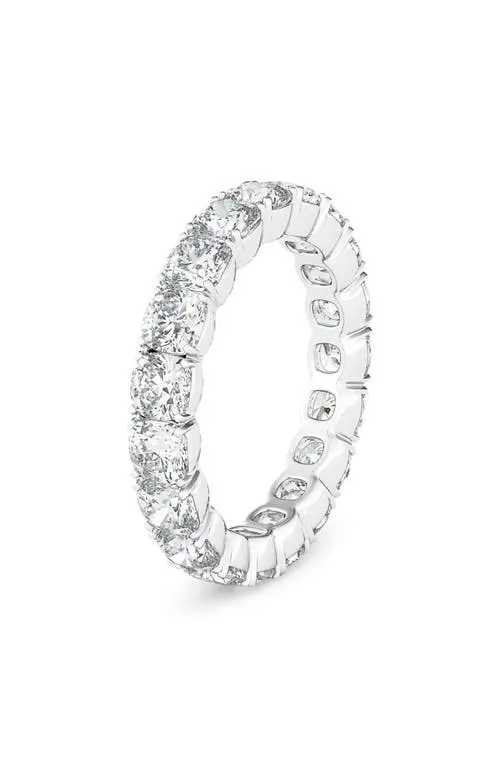 HAUTECARAT Cushion Cut Lab Created Diamond Eternity Ring - White Gold