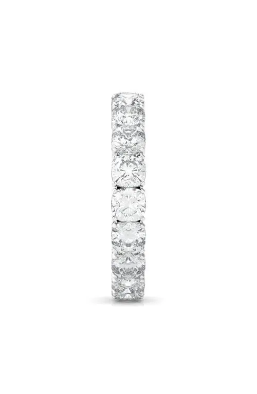 HAUTECARAT Cushion Cut Lab Created Diamond Eternity Ring - White Gold