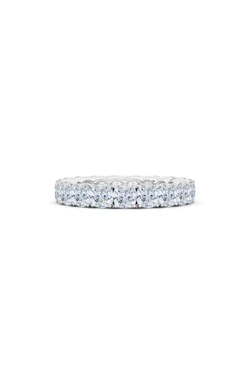 HAUTECARAT Cushion Cut Lab Created Diamond Eternity Ring - White Gold