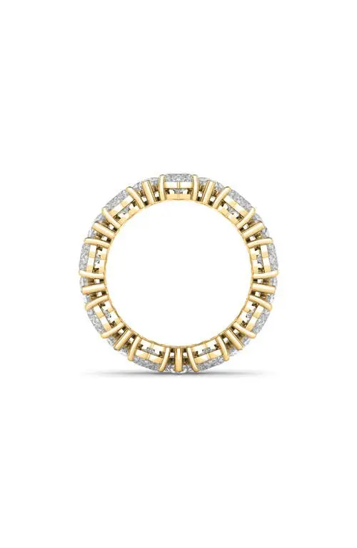 HAUTECARAT Alternating Hearts Lab Created Diamond Eternity Ring - 18k Yellow Gold