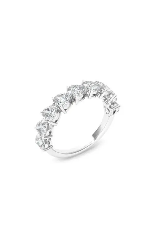 HAUTECARAT Heart Cut Lab-created Diamond Eternity Ring - White Gold