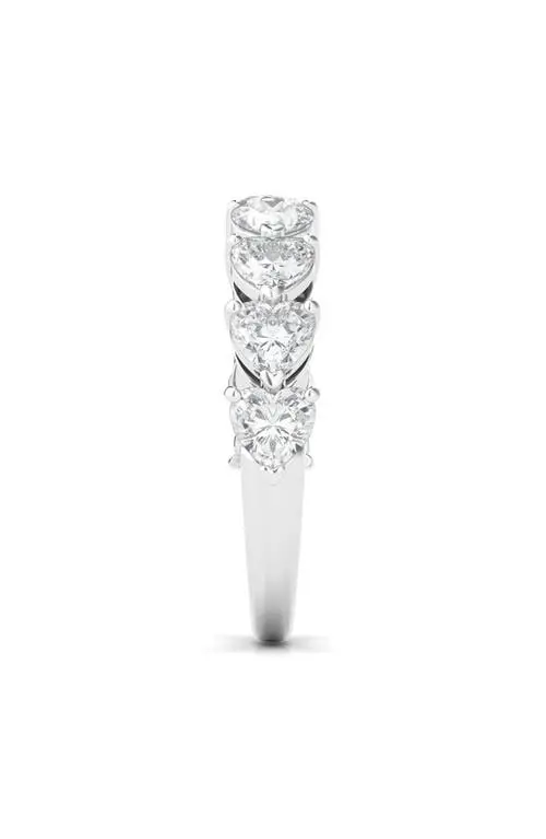 HAUTECARAT Heart Cut Lab-created Diamond Eternity Ring - White Gold