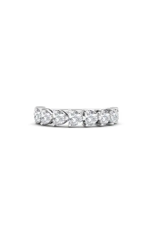 HAUTECARAT Heart Cut Lab-created Diamond Eternity Ring - White Gold
