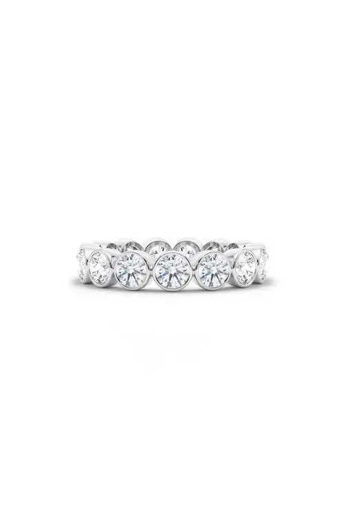 HAUTECARAT Round Cut Lab-created Diamond Eternity Ring - 18k White Gold