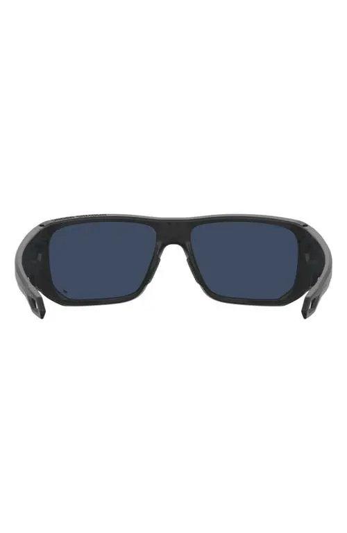 Under Armour 63mm Wrap Sunglasses - Black/ Grey Blue Silver Polar