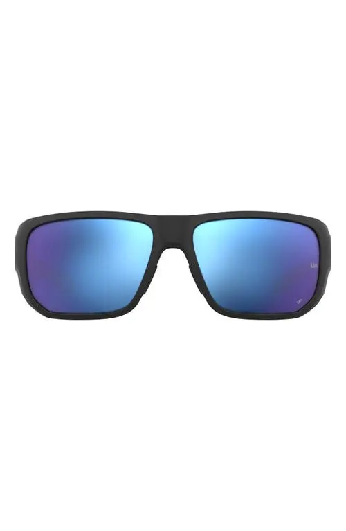 Under Armour 63mm Wrap Sunglasses - Black Multi/blue Oleophobic