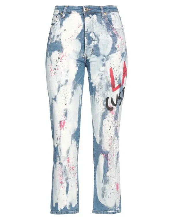 CUSTO BARCELONA Tapered Jeans In Printed Stretch Denim