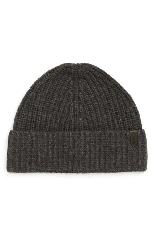 Vince Knit Merino Wool And Cashmere Beanie - Charcoal