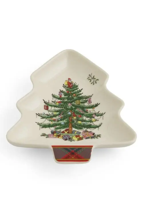 SPODE Christmas Tree Tartan Spoon Rest