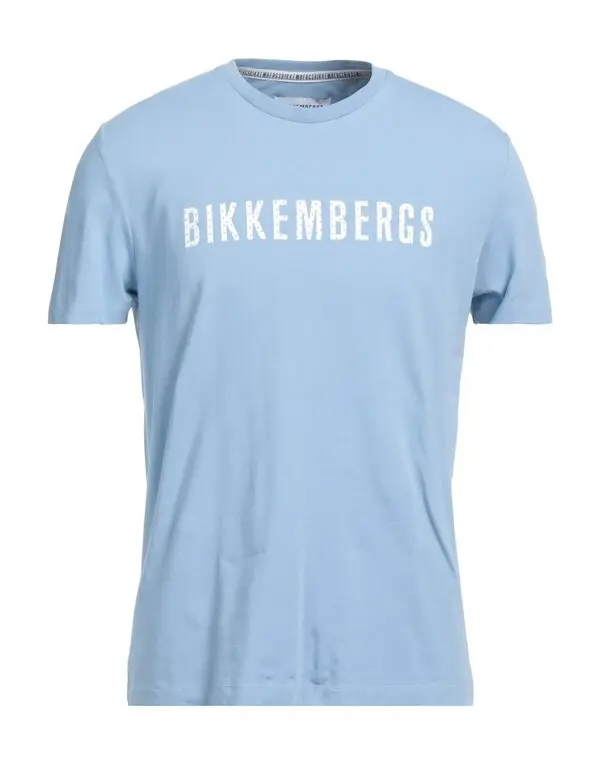 BIKKEMBERGS T-shirt Size Cotton, Elastane - Blue