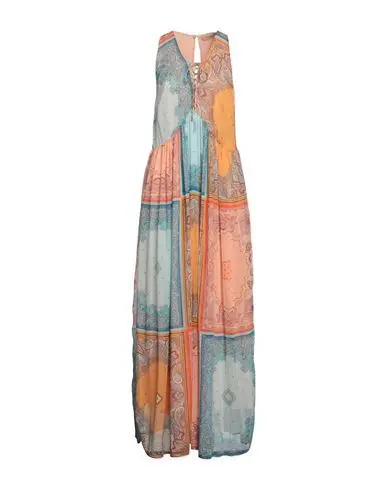 TWINSET Printed Georgette Maxi Dress - Orange
