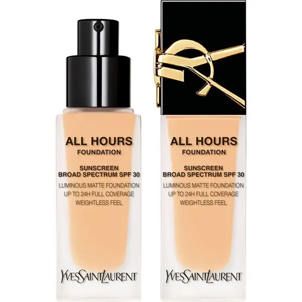 Saint Laurent All Hours Luminous Matte Foundation 24h Wear Spf 30 With Hyaluronic Acid - Lw7