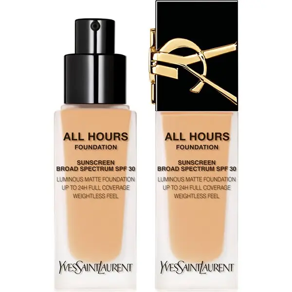Saint Laurent All Hours Luminous Matte Foundation 24h Wear Spf 30 With Hyaluronic Acid - Lw8