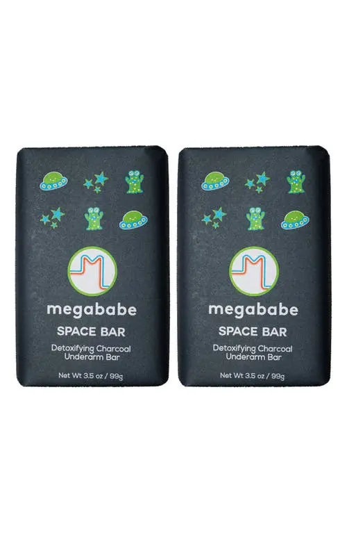 MEGABABE 2-pack Space Bar Detoxifying Charcoal Underarm Bar - No Color