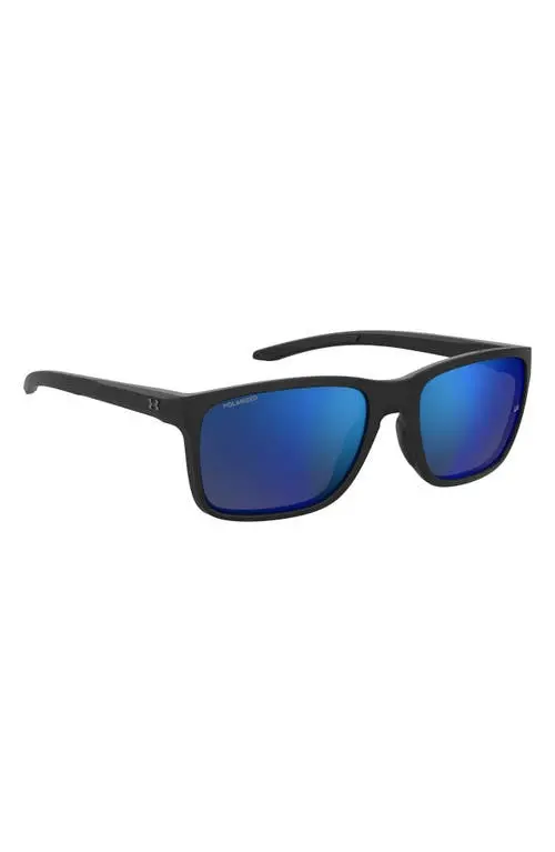 Under Armour 58mm Polarized Rectangle Sunglasses