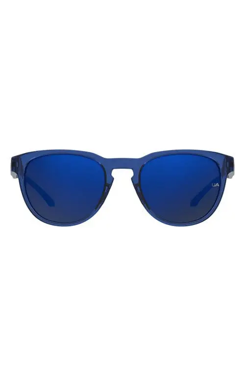Under Armour Skylar Round Sunglasses - Blue Crystal/ Blue Sky Mirror