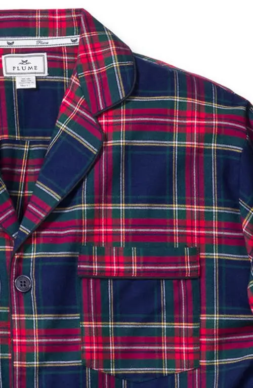 PETITE PLUME Windsor Tartan Pajamas - Navy