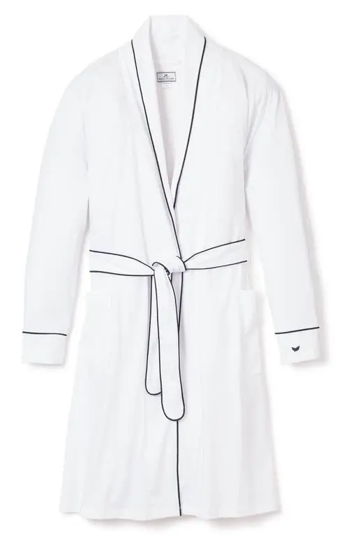 PETITE PLUME Pima Cotton Robe - White