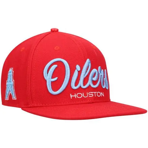 PRO STANDARD Houston Oilers Script Wordmark Snapback Hat