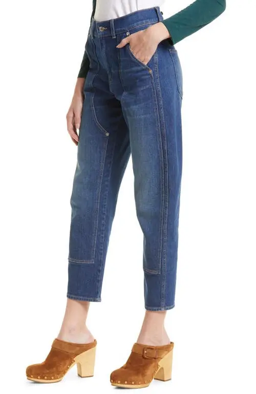 Veronica Beard High-waist Ankle Barrel Jeans