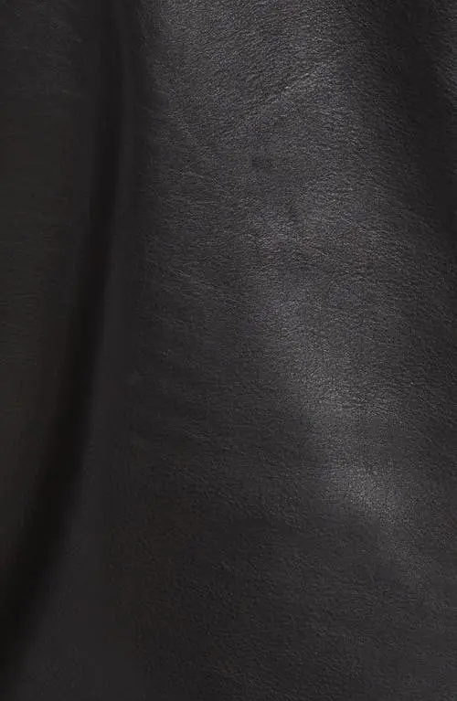 SCHOTT Café Racer Slim Fit Cowhide Leather Jacket - Black